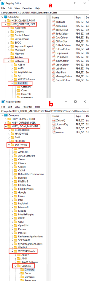 CalQlata: registry instructions